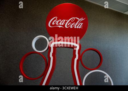 A general view showing the coca-cola display at the Walmart on January ...