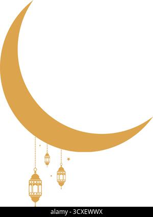 golden crescent moon Stock Vector Image & Art - Alamy