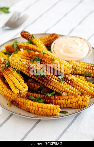 Homemade Spicy Sweet Corn Mayo Dip with Tortilla Chips Stock Photo - Alamy