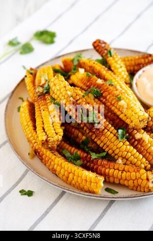 Homemade Spicy Sweet Corn Mayo Dip with Tortilla Chips Stock Photo - Alamy