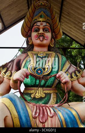 Mahakali statue at a roadside shrine on the Auroville Road near ...