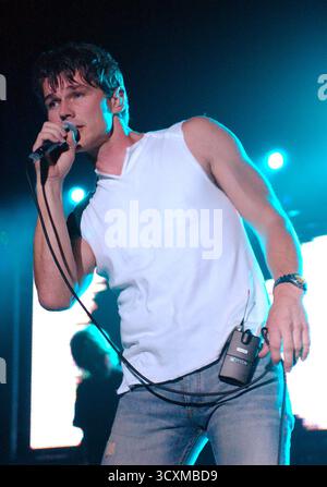 Morten Harket lead singer of A-ha pop band performs live on stage at ...