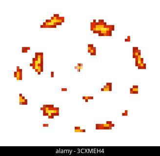Pixel explosion animation design for digital art projects Stock Vector ...