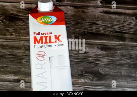 Cairo, Egypt, October 7 2025: Lamar full cream milk 1 Liter, a full-fat ...
