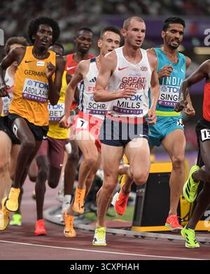 George Mills of Great Britain & NI competing in the men’s 1500m final ...
