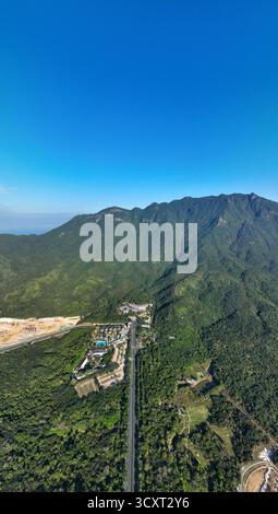 Aerial photography of Qiniang Mountain in Shenzhen Dapeng Peninsula ...