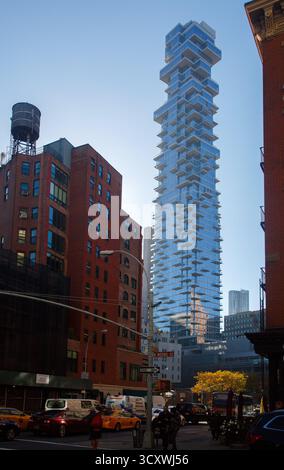 Jenga tower building at 56 Leonard street in downtown Manhattan NYC ...
