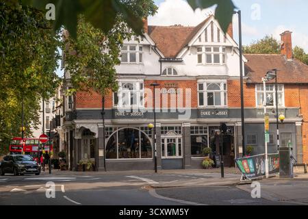 LONDON- SEPTEMBER 24, 2025: The Dukes, a traditional pub in Chiswick ...