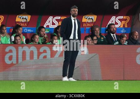 Luca Rossettini (AS Roma, head coach) UEFA Womens´s Champions League ...
