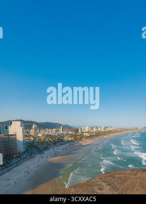panoramic view of Enseada beach in Guaruja, Sao Paulo, Brazil Stock ...