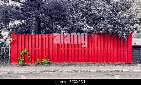 Red Fence - various Stock Photo - Alamy