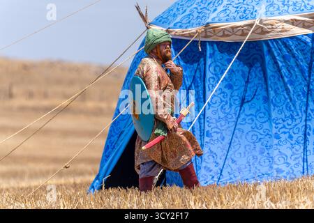 Reenactment of the 1187 Battle of Hattin. The Battle of Hattin took ...