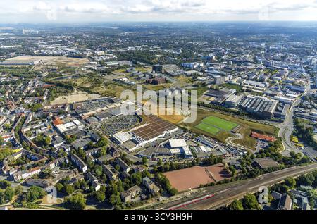 Aerial photo, thyssenkrupp Campus, Krupp-Park, Berthold-Beitz-Boulevard ...