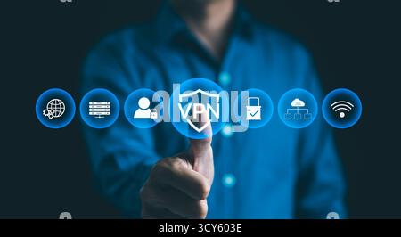 VPN, virtual private network technology, proxy and ssl, cyber security ...