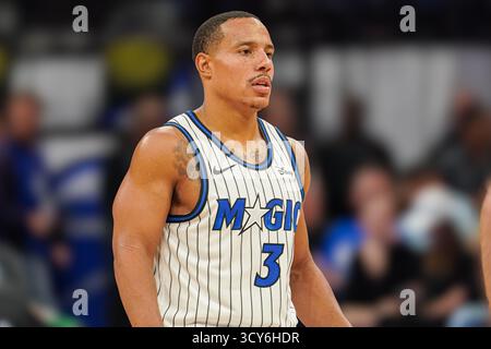 Orlando Magic guard Desmond Bane (3) shoots against the Miami Heat ...