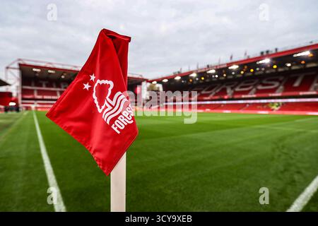 The Nottingham Forest corner flag during the UEFA Europa League ...