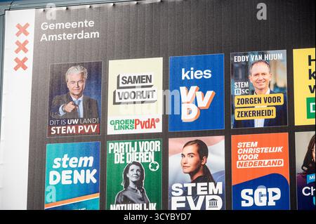 Amsterdam The Netherlands 18th October 2025 Election posters of all the ...