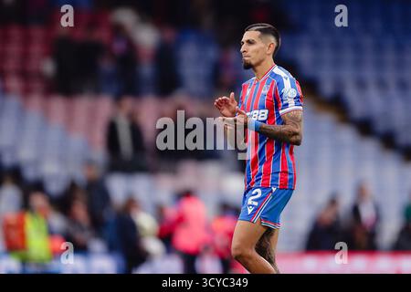 Daniel Munoz of Crystal Palace applauds the fans after the game during ...