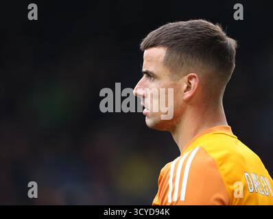 Karl Darlow of Leeds United during the Derby County v Leeds United ...