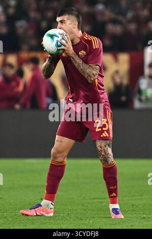 Gianluca Mancini of AS Roma during the Serie A match between AS Roma ...