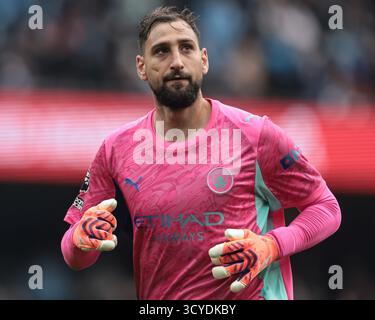 Manchester City goalkeeper Gianluigi Donnarumma (25) looks on during ...