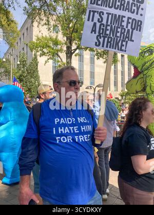 October 18, 2025 -- No Kings Protest Washington DC Stock Photo - Alamy