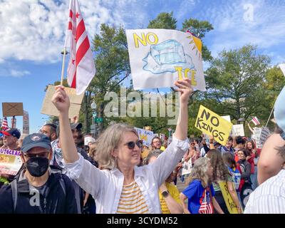 October 18, 2025 -- No Kings Protest Washington DC Stock Photo - Alamy