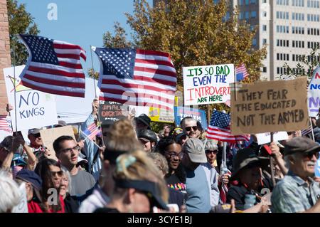 Colorado Springs, Colorado, USA. 18th Oct, 2025. No Kings Rally 2 ...