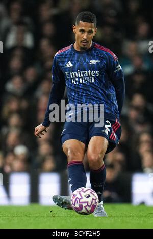 William Saliba of Arsenal during the Premier League match Nottingham ...