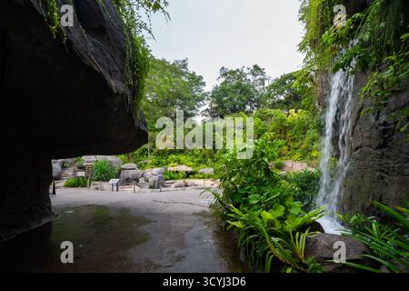 Man-made landscaping view at Rainforest Wild Asia, Mandai Wildlife ...