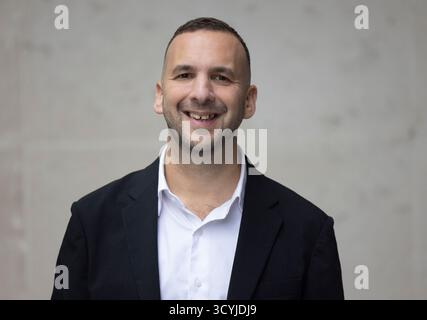 Green Party leader Zack Polanski welcomes his partner Richie Bryan onto ...
