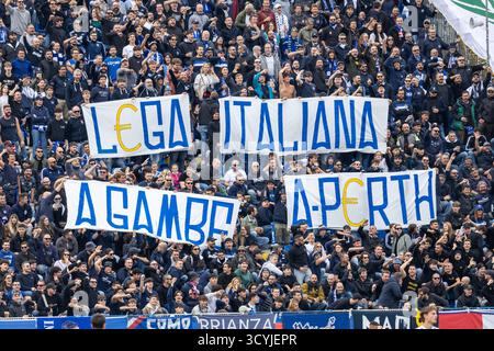 Calcio Como supporters during the Italian Serie A football match ...