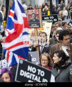 Digital ID Protest in London A protest march organised by the group ...