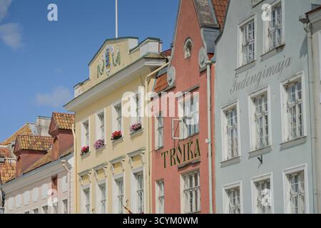 Altbauten, Rathausplatz Raekoja plats, Altstadt, Tallinn, Estland Stock ...