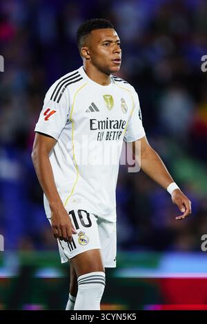 Kylian Mbappe of Real Madrid CF scores a goal 0-1 during the Spanish ...