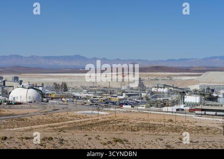 Rio Tinto Boron open pit mine, the largest borax mine in the World ...