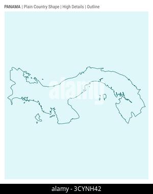 Panama blank outline map design Stock Vector Image & Art - Alamy