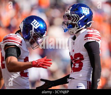 New York Giants' Dane Belton in action before an NFL football game ...