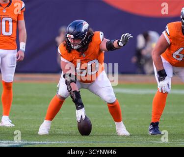 Denver Broncos center Luke Wattenberg (60) in the first half of an NFL ...