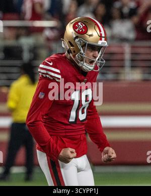 San Francisco 49ers kicker Eddy Piñeiro (18) during NFL football ...