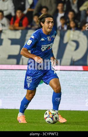 Empoli, Italy. 19th Oct, 2025. Stiven Shpendi (Empoli FC) scores the 1 ...