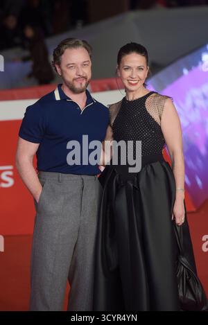 James McAvoy and his wife Lisa Liberati (right) and sister Joy McAvoy ...