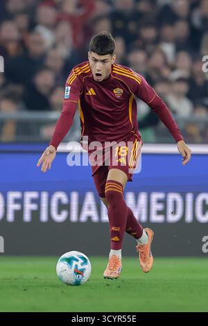 Roma's Argentinian forward Matias Soule controls the ball during the ...