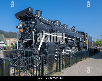 Steam Locomotive. Jasper Town Centre, Alberta, Canada Stock Photo - Alamy