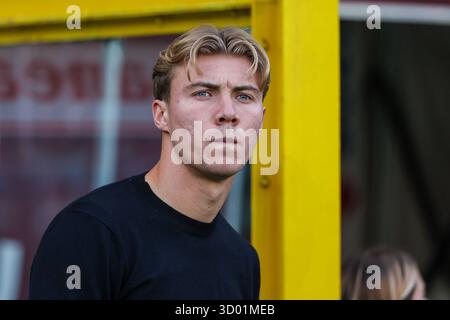 Rasmus Hojlund of SSC Napoli in action during the Uefa Champions League ...