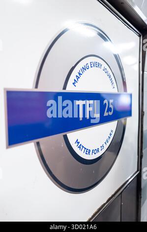 TfL at 25 years Roundel at Euston Underground Station - TfL is 25 Years ...