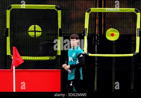Liverpool's Milos Kerkez during a training session at the AXA Training ...