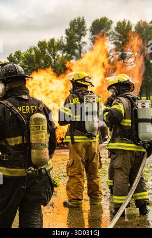 Lake Lillian MN fire department completing a Propane BLEVE hands on ...