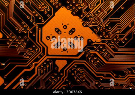 Electronic Circuit Board Painted in Dark Gray as Part of the Backdrop ...