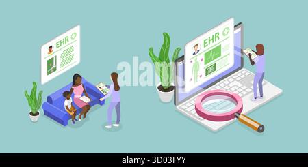 3D Isometric Flat Illustration of Electronic Device Protection, Mobile ...